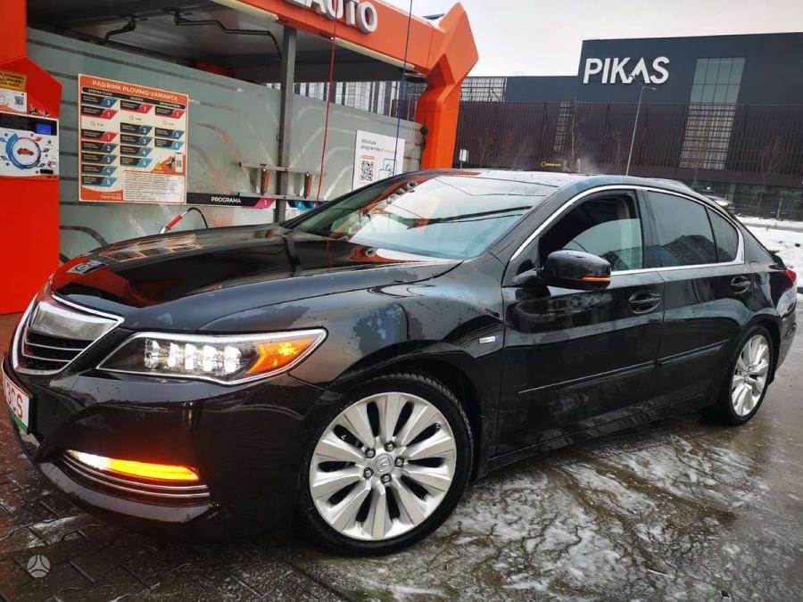 Black Acura RLX 2017 in Vilnius, with an engine capacity of 3.50 L and mileage of 65 thousand km for 18800 €, photo 7 on AUTOMOTO.COM.LV