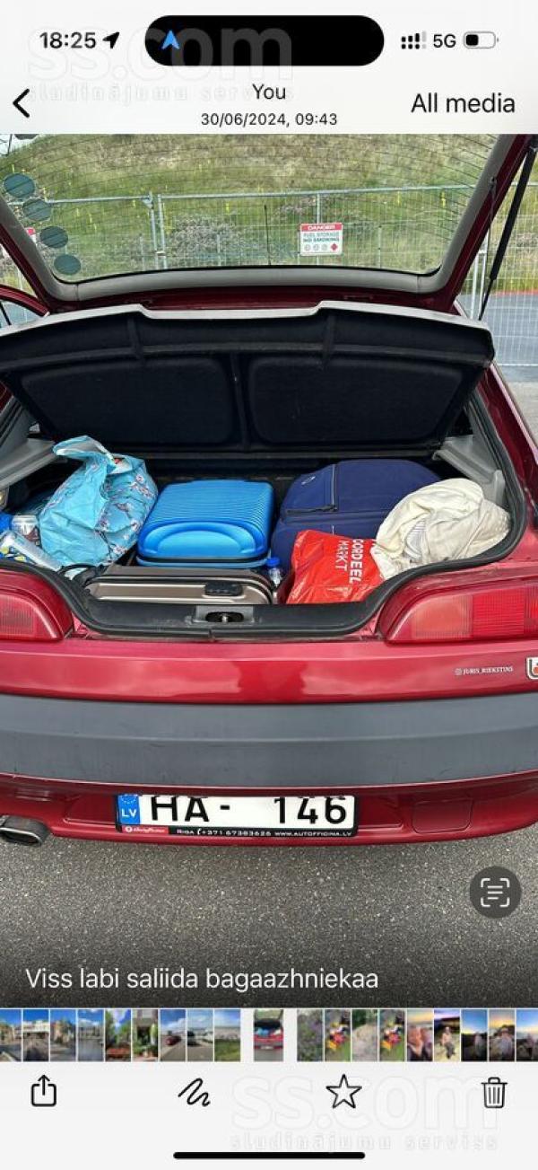 Sarkans Alfa Romeo 146 1996 Rīga, ar dzinēja tilpumu 2.00 L un nobraukumu 224 tūkst. km par 2900 €, foto 6 vietnē AUTOMOTO.COM.LV