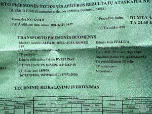 Alfa Romeo 159 2009 in Siauliai, with an engine capacity of 2.00 L and mileage of 0 thousand km for 1949 €, photo 25 on AUTOMOTO.COM.LV