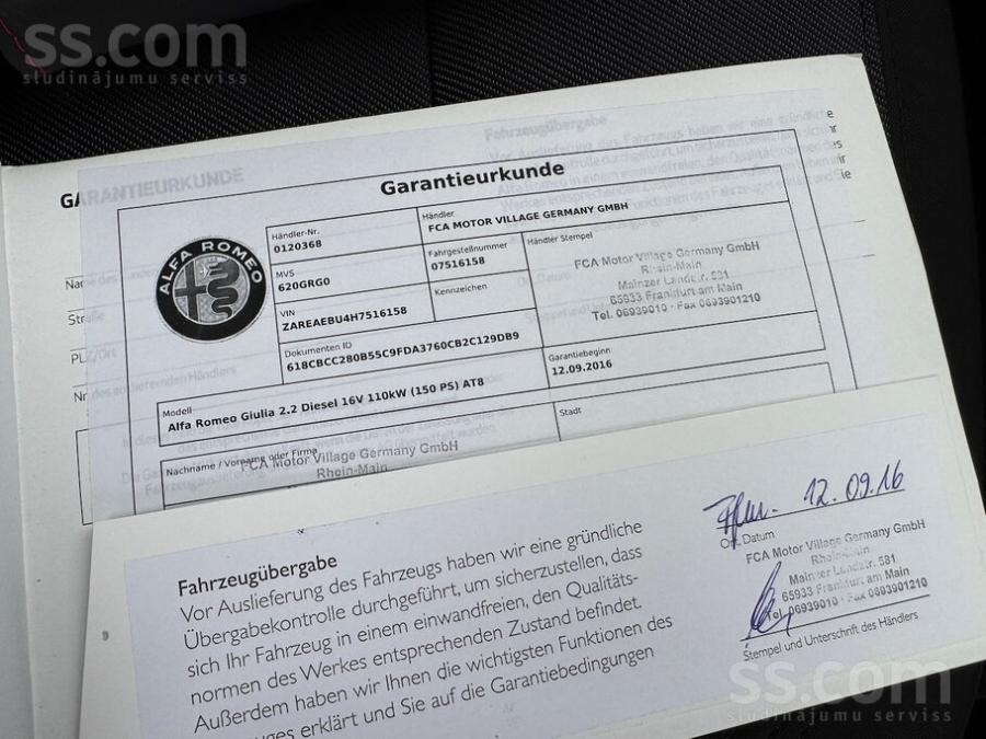 Melns Alfa Romeo Giulia 2016 Rīga, ar dzinēja tilpumu 2.20 L un nobraukumu 145 tūkst. km par 15900 €, foto 27 vietnē AUTOMOTO.COM.LV