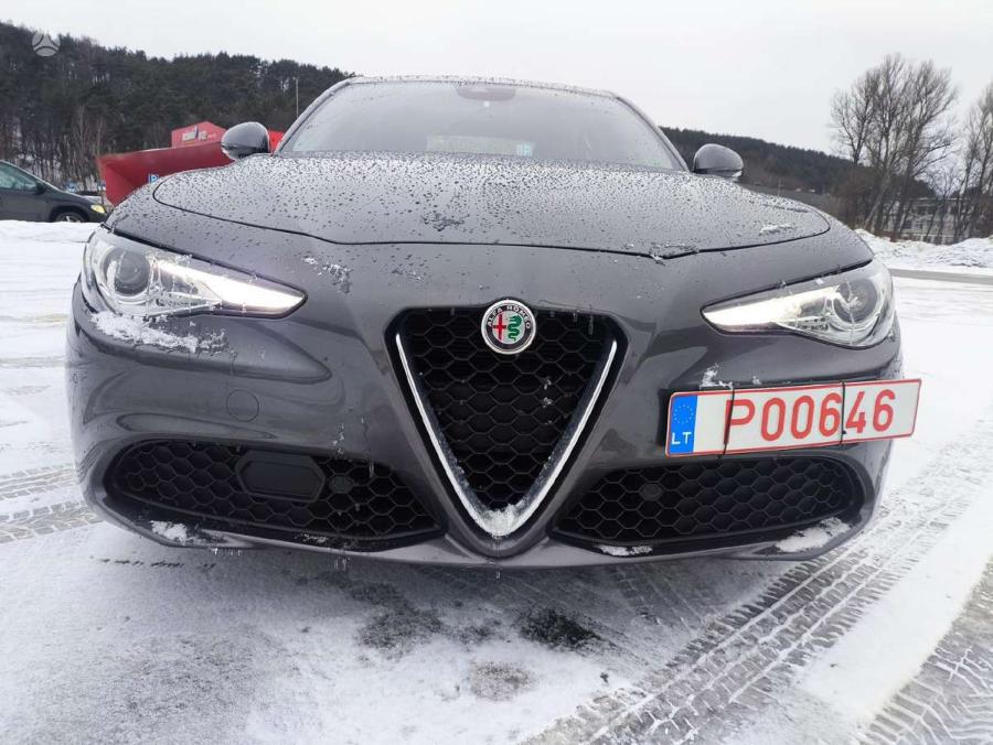 Grey Alfa Romeo Giulia 2019 in Vilnius, with an engine capacity of 2.14 L and mileage of 249 thousand km for 10527 €, photo 9 on AUTOMOTO.COM.LV