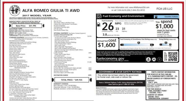 Alfa Romeo Giulia 2017 Klaipėda, ar dzinēja tilpumu 2.00 L un nobraukumu 86 tūkst. km par 9500 €, foto 10 vietnē AUTOMOTO.COM.LV