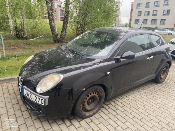 Black Alfa Romeo Mito 2009 in Vilnius, with an engine capacity of 1.40 L and mileage of 163 thousand km for 700 €, photo 1 on AUTOMOTO.COM.LV