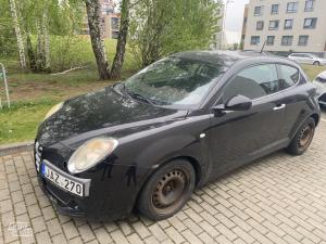 Black Alfa Romeo Mito 2009 in Vilnius, with an engine capacity of 1.40 L and mileage of 163 thousand km for 700 €, photo  on AUTOMOTO.COM.LV