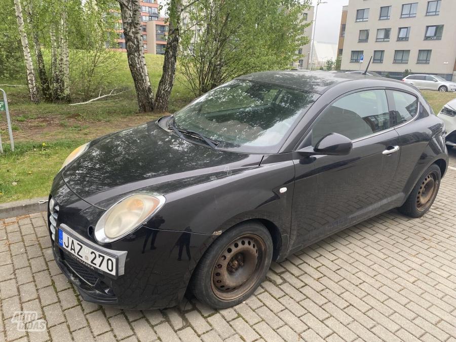 Black Alfa Romeo Mito 2009 in Vilnius, with an engine capacity of 1.40 L and mileage of 163 thousand km for 700 €, photo 1 on AUTOMOTO.COM.LV