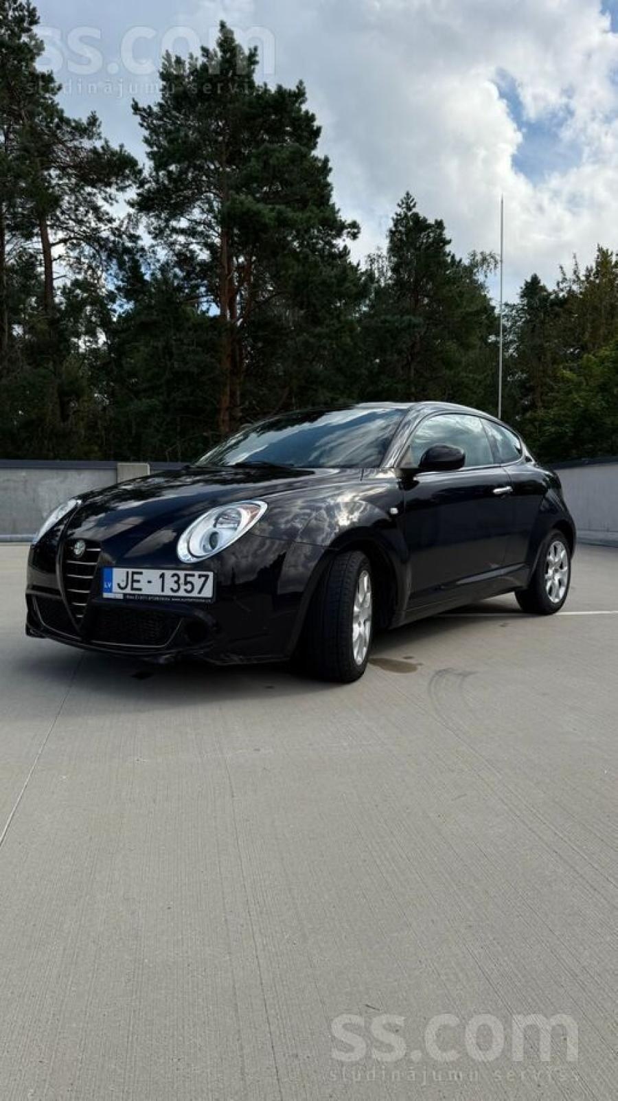 Black Alfa Romeo Mito 2009 in Riga, with an engine capacity of 1.60 L and mileage of 201 thousand km for 2650 €, photo 3 on AUTOMOTO.COM.LV