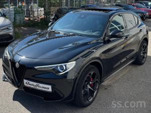 Black Alfa Romeo Stelvio 2023 in Riga, with an engine capacity of 2.00 L and mileage of 176 thousand km for 27700 €, photo  on AUTOMOTO.COM.LV
