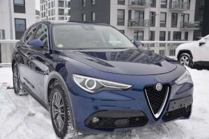 Blue Alfa Romeo Stelvio 2018 in Vilnius, with an engine capacity of 2.14 L and mileage of 143 thousand km for 15599 €, photo  on AUTOMOTO.COM.LV