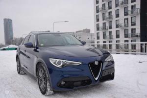 Blue Alfa Romeo Stelvio 2018 in Vilnius, with an engine capacity of 2.14 L and mileage of 143 thousand km for 15599 €, photo 4 on AUTOMOTO.COM.LV