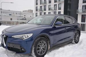 Blue Alfa Romeo Stelvio 2018 in Vilnius, with an engine capacity of 2.14 L and mileage of 143 thousand km for 15599 €, photo 10 on AUTOMOTO.COM.LV