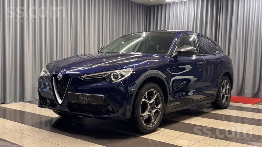Zils Alfa Romeo Stelvio 2018 Rīga, ar dzinēja tilpumu 2.20 L un nobraukumu 169 tūkst. km par 19990 €, foto 1 vietnē AUTOMOTO.COM.LV