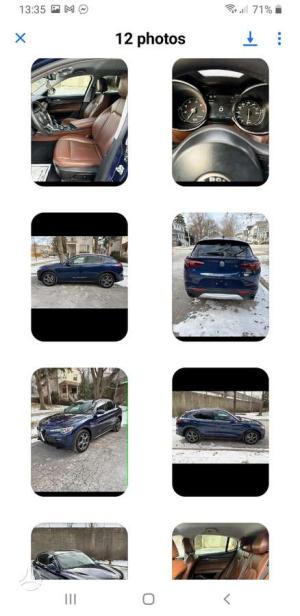 Zils Alfa Romeo Stelvio 2018 Kauņa, ar dzinēja tilpumu 2.00 L un nobraukumu 282 tūkst. km par 14700 €, foto 17 vietnē AUTOMOTO.COM.LV
