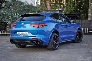 Blue Alfa Romeo Stelvio 2019 in Vilnius, with an engine capacity of 2.89 L and mileage of 159 thousand km for 39950 €, photo 10 on AUTOMOTO.COM.LV