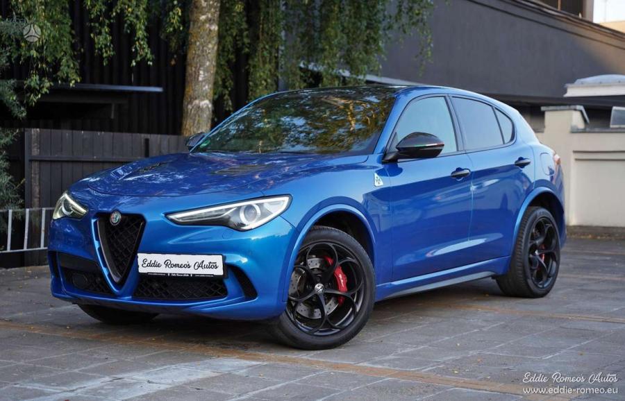 Blue Alfa Romeo Stelvio 2019 in Vilnius, with an engine capacity of 2.89 L and mileage of 159 thousand km for 39950 €, photo 46 on AUTOMOTO.COM.LV