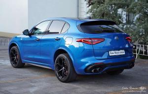 Blue Alfa Romeo Stelvio 2019 in Vilnius, with an engine capacity of 2.89 L and mileage of 159 thousand km for 39950 €, photo 48 on AUTOMOTO.COM.LV