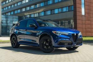 Zils Alfa Romeo Stelvio 2021 Klaipėda, ar dzinēja tilpumu 2.00 L un nobraukumu 13 tūkst. km par 29990 €, foto 8 vietnē AUTOMOTO.COM.LV