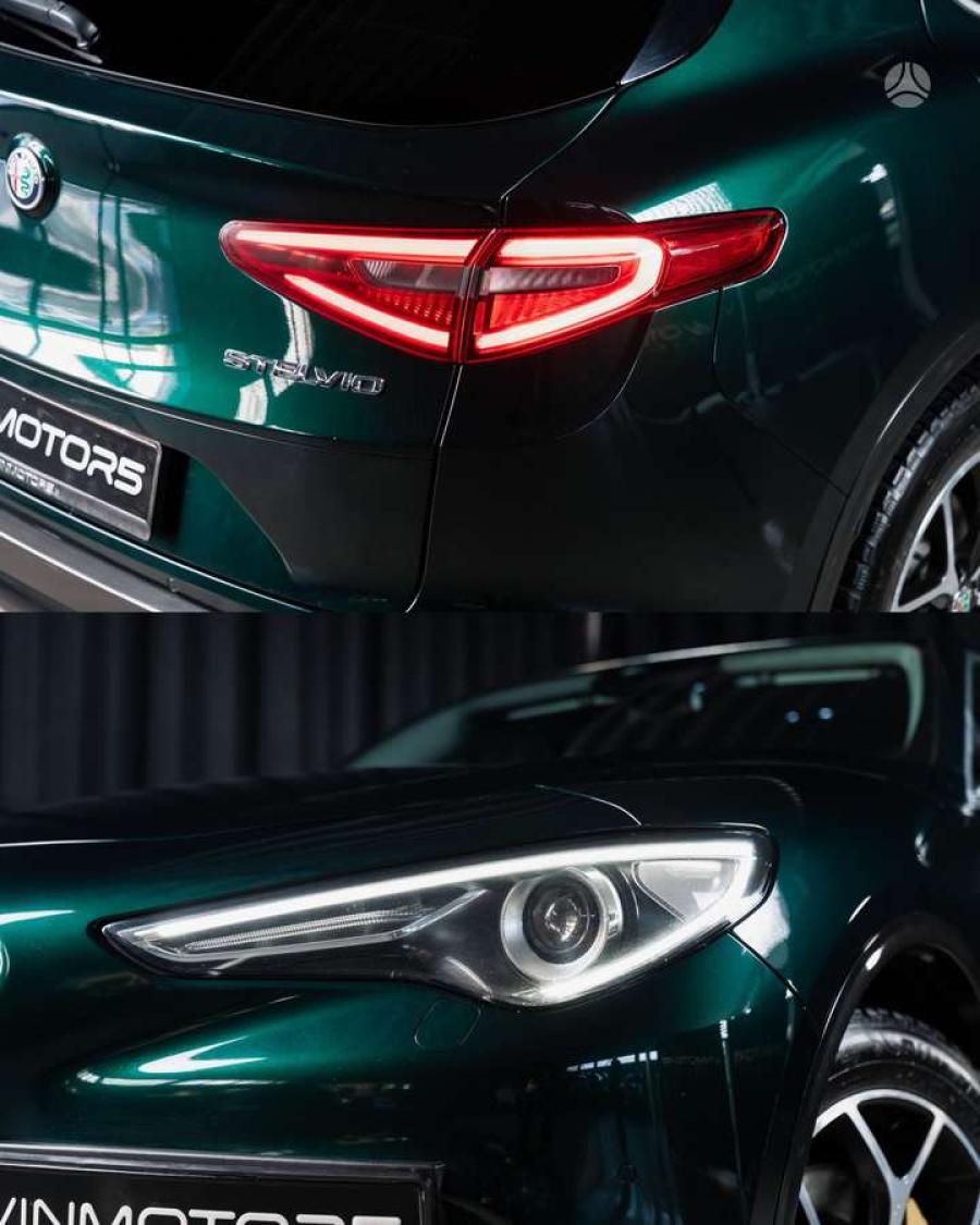 Zaļš Alfa Romeo Stelvio 2021 Viļņa, ar dzinēja tilpumu 2.00 L un nobraukumu 100 tūkst. km par 27500 €, foto 9 vietnē AUTOMOTO.COM.LV