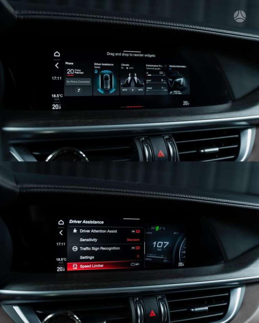Green Alfa Romeo Stelvio 2021 in Vilnius, with an engine capacity of 2.00 L and mileage of 100 thousand km for 26999 €, photo 26 on AUTOMOTO.COM.LV
