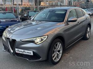 Grey Alfa Romeo Stelvio 2017 in Riga, with an engine capacity of 2.00 L and mileage of 151 thousand km for 22300 €, photo  on AUTOMOTO.COM.LV