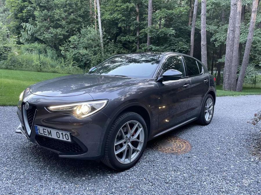 Grey Alfa Romeo Stelvio 2019 in Vilnius, with an engine capacity of 2.00 L and mileage of 200 thousand km for 16499 €, photo 5 on AUTOMOTO.COM.LV