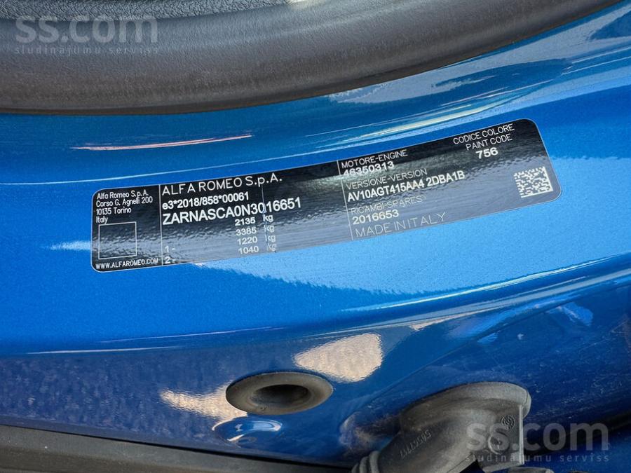 Blue Alfa Romeo Tonale 2023 in Riga, with an engine capacity of 1.50 L and mileage of 118 thousand km for 21900 €, photo 11 on AUTOMOTO.COM.LV