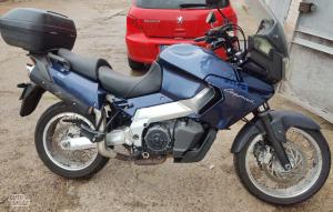 Blue Aprilia Caponord 2002 in Visaginas, with an engine capacity of 0.00 L and mileage of 28 thousand km for 2700 €, photo  on AUTOMOTO.COM.LV