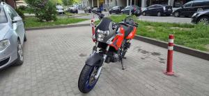 Red Aprilia Pegaso 2008 in Vilnius, with an engine capacity of 0.66 L and mileage of 25 thousand km for 2100 €, photo 3 on AUTOMOTO.COM.LV