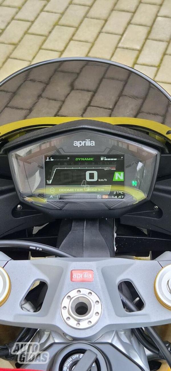 Dzeltens Aprilia RS 2025 Viļņa, ar dzinēja tilpumu 0.66 L un nobraukumu 4 tūkst. km par 8000 €, foto 8 vietnē AUTOMOTO.COM.LV