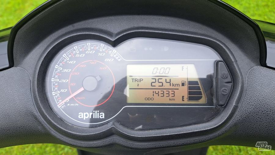 Melns Aprilia SR 2019 Kauņa, ar dzinēja tilpumu 0.05 L un nobraukumu 14 tūkst. km par 1750 €, foto 7 vietnē AUTOMOTO.COM.LV