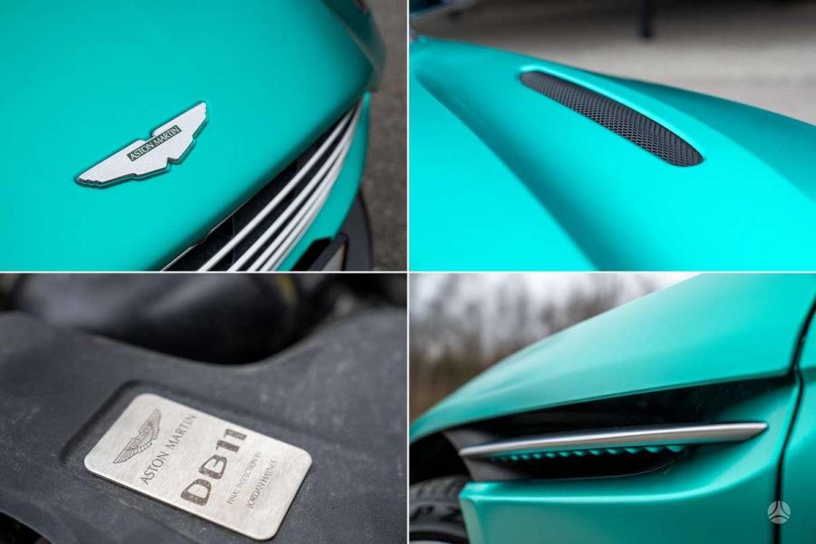 Pelēks Aston Martin DB11 2021 Viļņa, ar dzinēja tilpumu 4.00 L un nobraukumu 27 tūkst. km par 96000 €, foto 24 vietnē AUTOMOTO.COM.LV