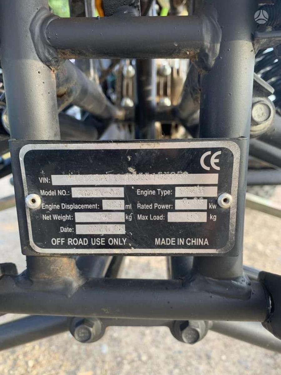 Желтый АТВ 125cc 2021 в Кедайняй, объемом двигателя 0.13 л и пробегом 0 тыс. км за 470 €, фото 7 на AUTOMOTO.COM.LV