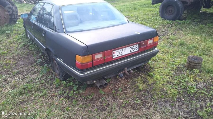 Black Audi 100 1990 in Balvi, with an engine capacity of 2.30 L and mileage of 420 thousand km for 1000 €, photo 1 on AUTOMOTO.COM.LV