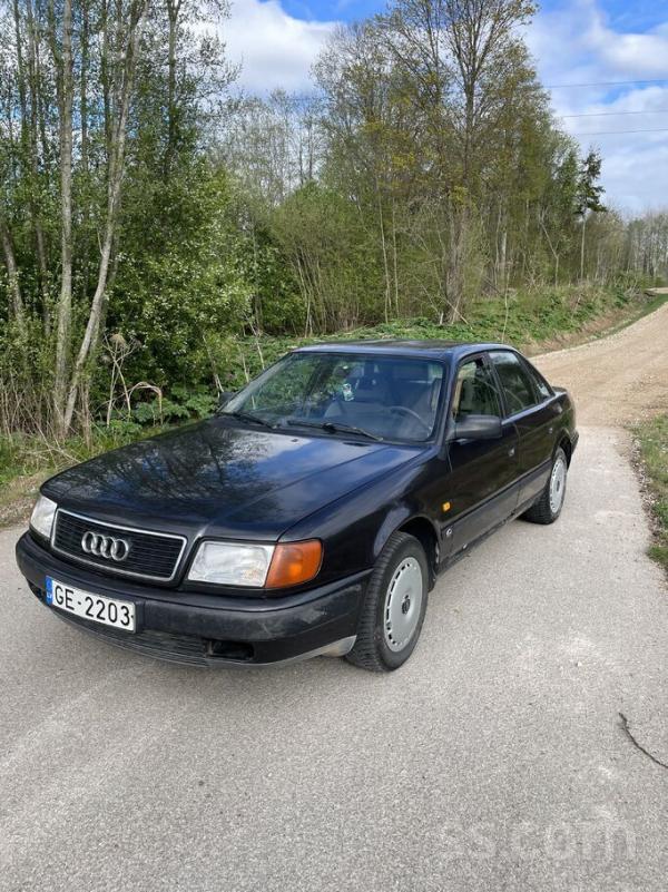 Black Audi 100 1992 in Dobele, with an engine capacity of 2.40 L and mileage of 447 thousand km for 1400 €, photo 6 on AUTOMOTO.COM.LV