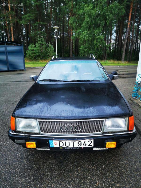 Black Audi 100 1988 in Visaginas, with an engine capacity of 2.30 L and mileage of 256 thousand km for 1000 €, photo 6 on AUTOMOTO.COM.LV