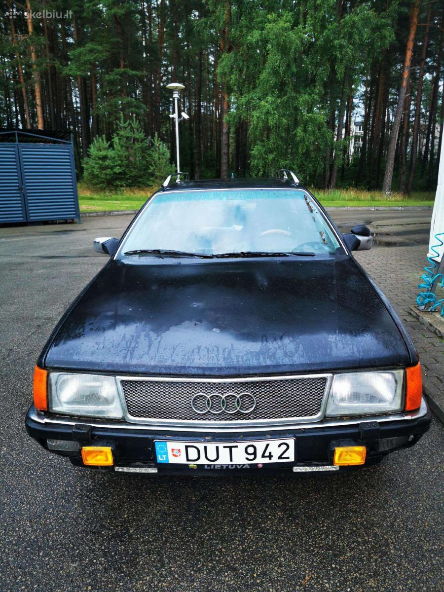 Black Audi 100 1988 in Visaginas, with an engine capacity of 2.30 L and mileage of 256 thousand km for 1000 €, photo 7 on AUTOMOTO.COM.LV