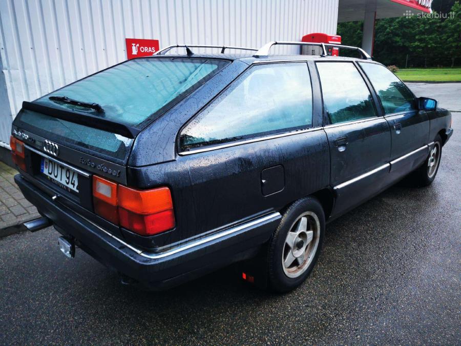 Black Audi 100 1988 in Visaginas, with an engine capacity of 2.30 L and mileage of 256 thousand km for 1000 €, photo 8 on AUTOMOTO.COM.LV