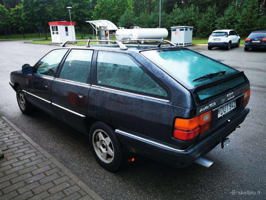 Black Audi 100 1988 in Visaginas, with an engine capacity of 2.30 L and mileage of 256 thousand km for 1000 €, photo 10 on AUTOMOTO.COM.LV