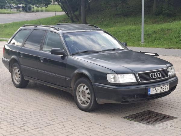 Black Audi 100 1992 in Saldus, with an engine capacity of 2.50 L and mileage of 501 thousand km for 750 €, photo 3 on AUTOMOTO.COM.LV