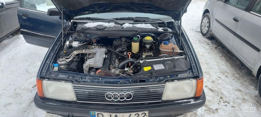 Blue Audi 100 1990 in Vilnius, with an engine capacity of 2.30 L and mileage of 316 thousand km for 2999 €, photo 17 on AUTOMOTO.COM.LV
