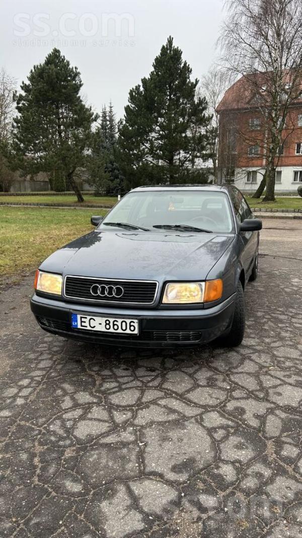 Blue Audi 100 1991 in Liepaja, with an engine capacity of 2.00 L and mileage of 206 thousand km for 1500 €, photo 2 on AUTOMOTO.COM.LV
