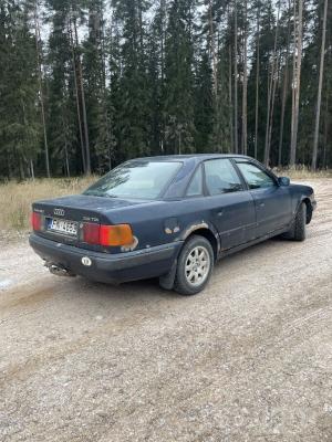 Blue Audi 100 1992 in Gulbene, with an engine capacity of 2.50 L and mileage of 566 thousand km for 500 €, photo 2 on AUTOMOTO.COM.LV