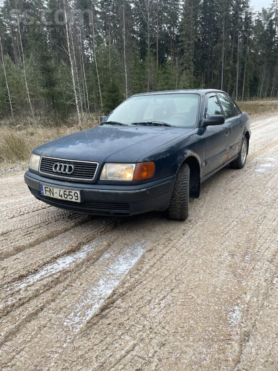 Blue Audi 100 1992 in Gulbene, with an engine capacity of 2.50 L and mileage of 566 thousand km for 500 €, photo 5 on AUTOMOTO.COM.LV