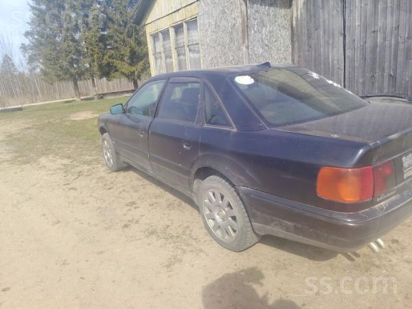 Blue Audi 100 1993 in Kraslava, with an engine capacity of 2.50 L and mileage of 420 thousand km for 600 €, photo 2 on AUTOMOTO.COM.LV