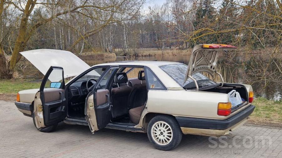 Brown Audi 100 1986 in Riga, with an engine capacity of 1.80 L and mileage of 0 thousand km for 1090 €, photo 15 on AUTOMOTO.COM.LV