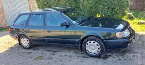 Green Audi 100 1992 in Preili, with an engine capacity of 2.60 L and mileage of 200 thousand km for 700 €, photo 1 on AUTOMOTO.COM.LV