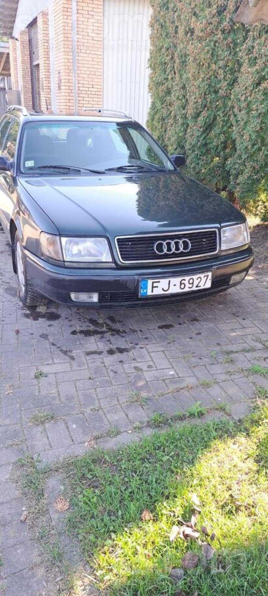 Green Audi 100 1992 in Preili, with an engine capacity of 2.60 L and mileage of 200 thousand km for 700 €, photo 2 on AUTOMOTO.COM.LV