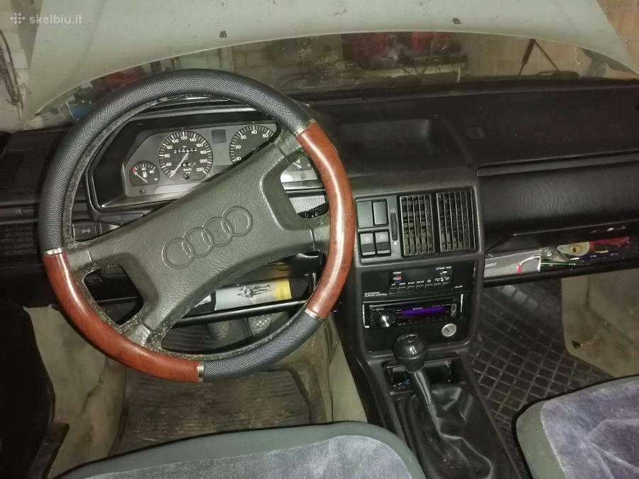 Grey Audi 100 1986 in Kelme, with an engine capacity of 2.20 L and mileage of 277 thousand km for 950 €, photo 7 on AUTOMOTO.COM.LV