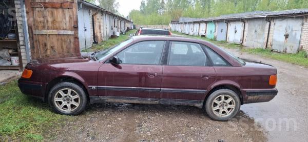 Red Audi 100 1991 in Rezekne, with an engine capacity of 2.30 L and mileage of 0 thousand km for 700 €, photo 2 on AUTOMOTO.COM.LV