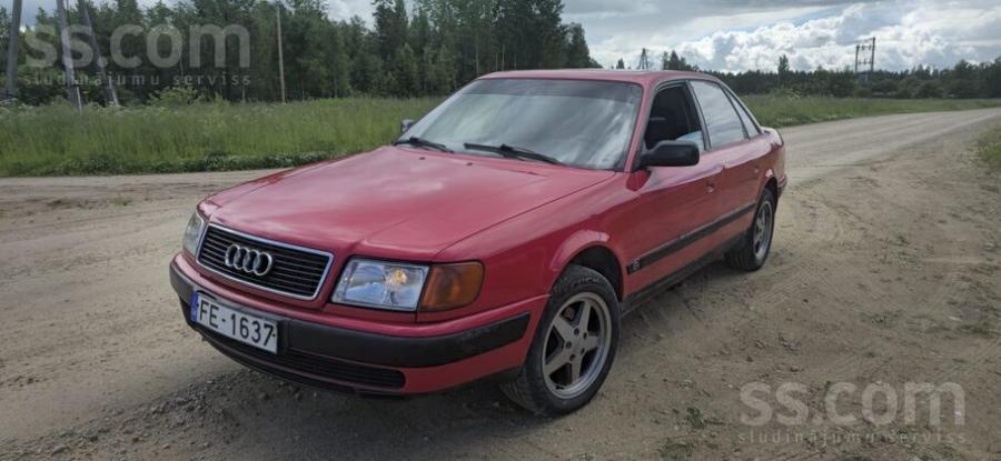 Красный Ауди 100 1991 в Рига, объемом двигателя 2.50 л и пробегом 340 тыс. км за 950 €, фото 4 на AUTOMOTO.COM.LV