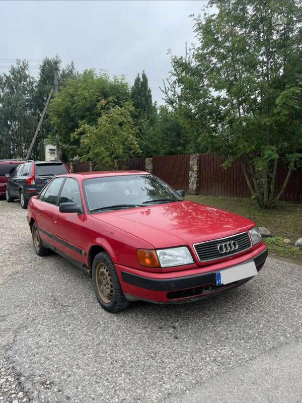 Red Audi 100 1992 in Sakiai, with an engine capacity of 2.37 L and mileage of 360 thousand km for 550 €, photo 3 on AUTOMOTO.COM.LV